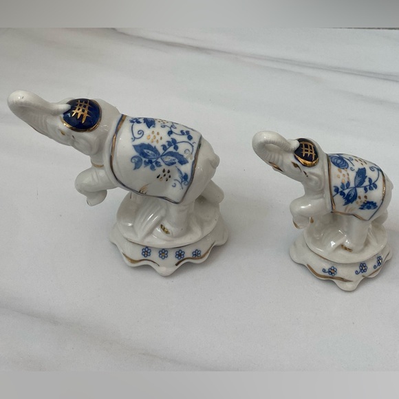Accents | Vintage Pair Porcelain Fine Bone China Elephants | Poshmark